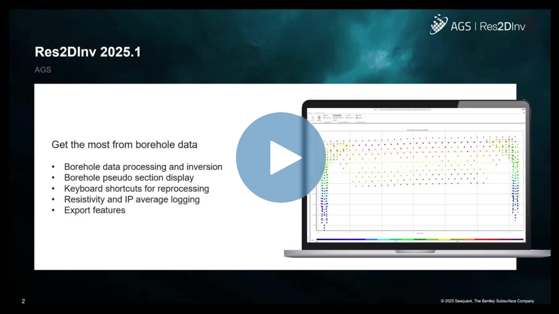 Res2DInv and Res3DInv 2025.1 What's New - Videos